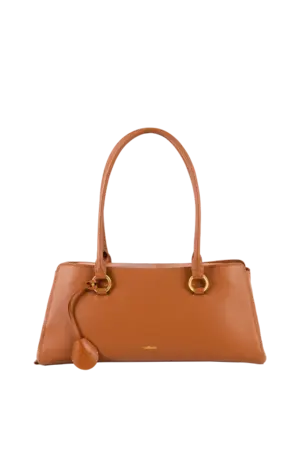 ESTHERA 5 Pm Leather Shoulder Bag - Caramel