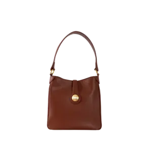 ESTHERA 9am Leather Shoulder Bag - Brown