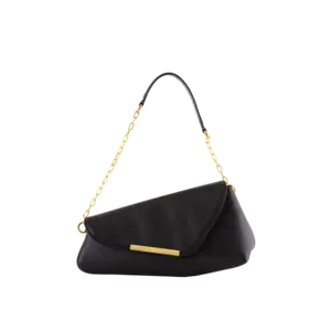 ESTHERA 11pm Leather Shoulder Bag - Black