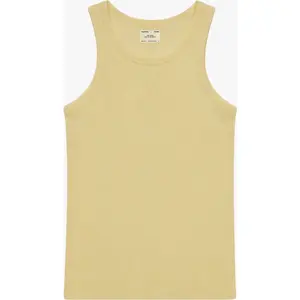 CALIFORNIA INCLINE Ribbed High Neck Tank - Fennel Pollen