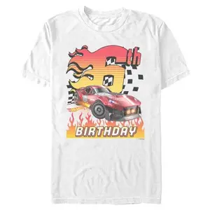 HOT WHEELS Gt Scorcher 6th Birthday Graphic T-shirt - White