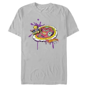HOT WHEELS Animated Skating Badge Graphic T-shirt - Ice Grey