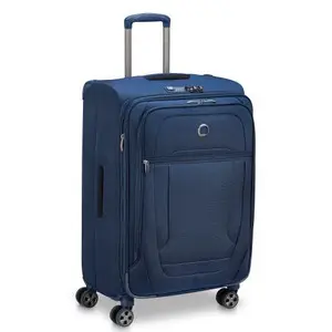 81028242 Delsey Helium Dlx Checked-medium 25 Inch Softside Expandable Luggage With Spinner Wheels