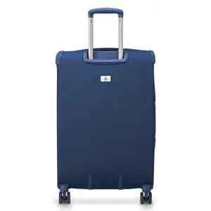 81028242 Delsey Helium Dlx Checked-medium 25 Inch Softside Expandable Luggage With Spinner Wheels