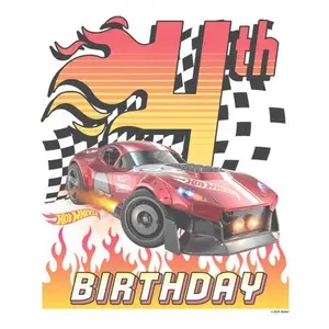 HOT WHEELS Gt Scorcher 4th Birthday Graphic T-shirt