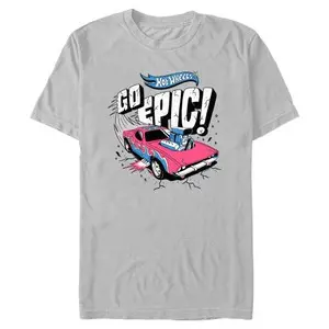 HOT WHEELS Go Epic Retro Car Graphic T-shirt - Ice Grey