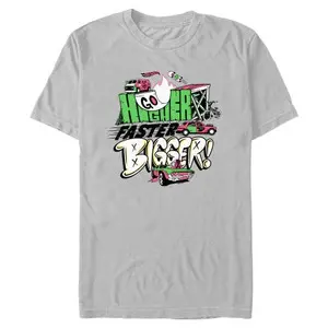 HOT WHEELS Go Higher Faster Bigger Graphic T-shirt - Ice Grey