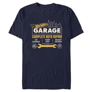 HOT WHEELS Garage Complete Auto Repair Graphic T-shirt - Navy Blue
