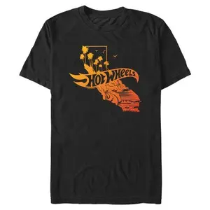 HOT WHEELS California Palm Trees Short Sleeve Graphic T-shirt - Black