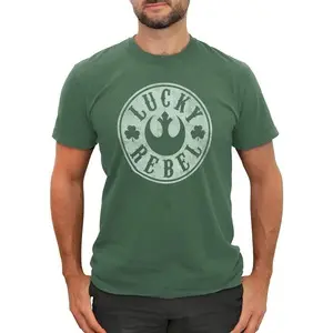 STAR WARS Distressed Lucky Rebel Shamrock Graphic T-shirt - Light Green