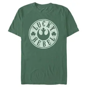 STAR WARS Distressed Lucky Rebel Shamrock Graphic T-shirt