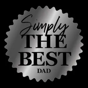 LOST GODS Simply The Best Dad Badge Short Sleeve Graphic T-shirt