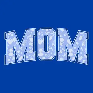 Disney Mom Collegiate Pattern Short Sleeve Graphic T-shirt