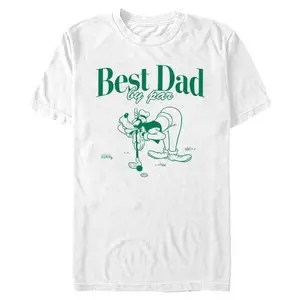 MICKEY & FRIENDS Best Dad Par Graphic T-shirt - White