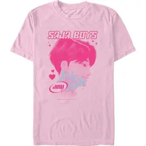 KPOP DEMON HUNTERS Jinu Saja Profile Graphic T-shirt - Blossom