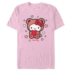HELLO KITTY Cute Valentine Bear Graphic T-shirt