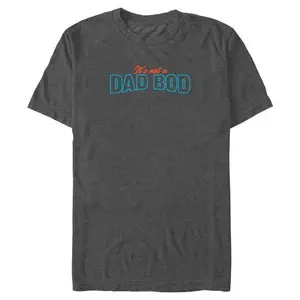 LOST GODS It's Not A Dad Bod Quote Graphic T-shirt - Dark Heather