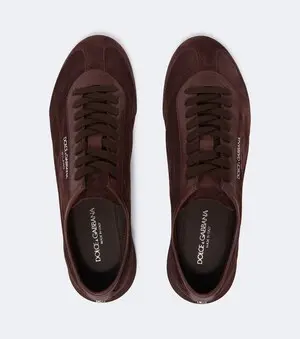 Dolce & Gabbana Suede Lace-up Sneakers - Burgundy