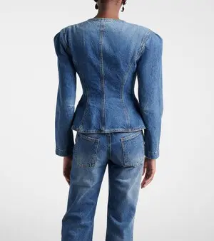 Magda Butrym Peplum Denim Jacket