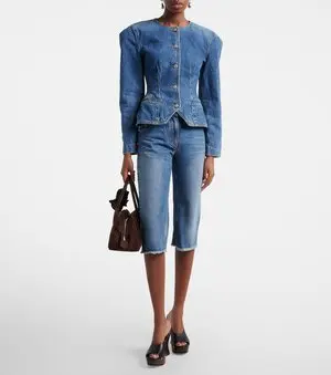 Magda Butrym Peplum Denim Jacket