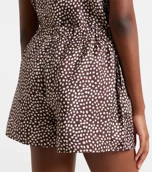 Asceno Franca Polka-dot Silk Charmeuse Shorts