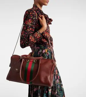 Gucci Borsetto Large Leather Bowling Bag