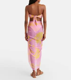 CALA DE LA CRUZ Luana Printed Beach Cover-up - Pink