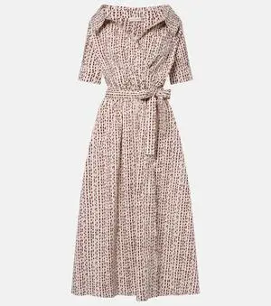 Altuzarra Lydia Printed Cotton-blend Wrap Dress