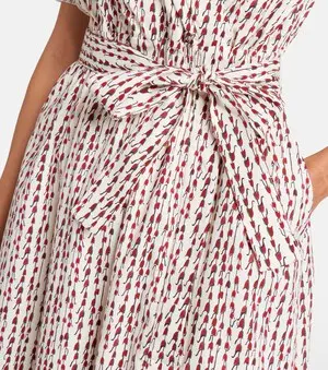 Altuzarra Lydia Printed Cotton-blend Wrap Dress - White