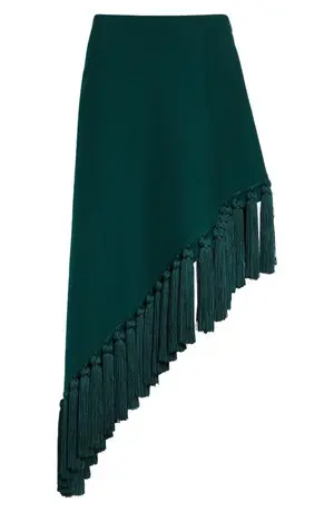Alaïa Tasseled Asymmetric Wool Skirt