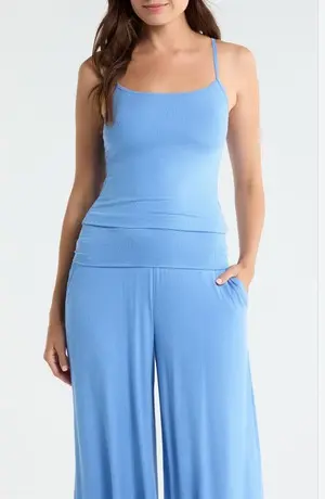 Lunya Rib Knit Modal Camisole Current Blue