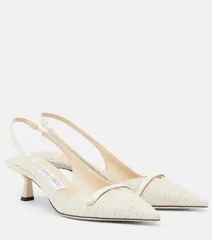 JIMMY CHOO Amita Slingback Pumps - White
