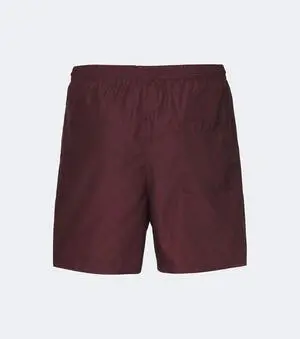 Gucci Gg Monogram Poplin Swim Trunks - Burgundy