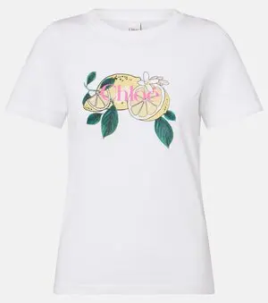 Chloé Printed Cotton T-shirt - White