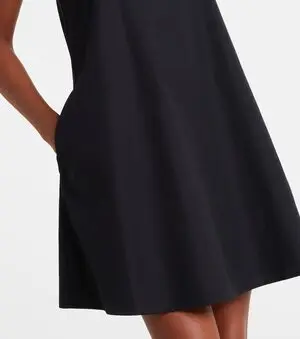 Asceno Catalina Cotton Mini Dress - Black