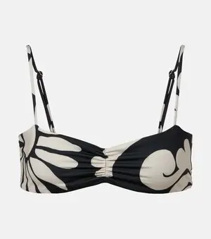 CALA DE LA CRUZ Lilo Printed Bikini Top