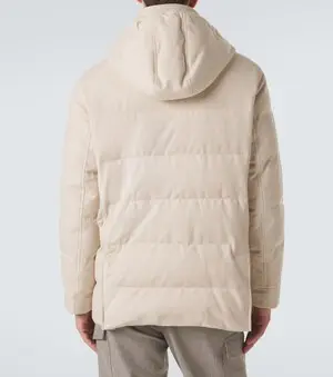 Brunello Cucinelli Wool Flannel Down Parka - Beige