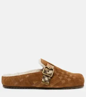Burberry Urchin Shearling-lined Suede Clogs