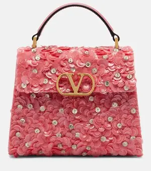 Valentino Garavani Vsling Mini Sequined Top-handle Bag