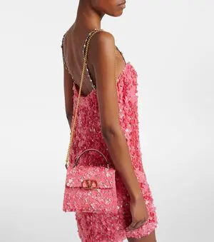 Valentino Garavani Vsling Mini Sequined Top-handle Bag