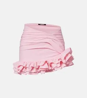 Jacquemus Playa Ruffled Mini Skirt - Pink