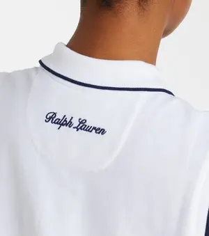 Polo Ralph Lauren Wimbledon Cotton-blend Piqué Sleeveless Top
