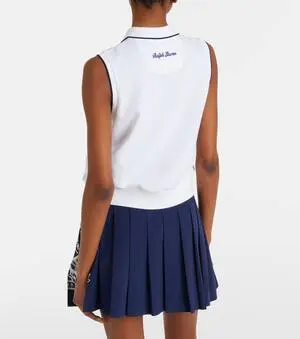 Polo Ralph Lauren Wimbledon Cotton-blend Piqué Sleeveless Top