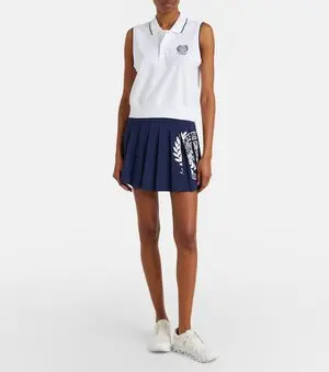 Polo Ralph Lauren Wimbledon Cotton-blend Piqué Sleeveless Top