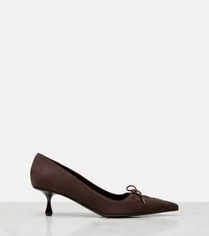 JIMMY CHOO Scarlett Suede Pointed Toe Pumps - Brown