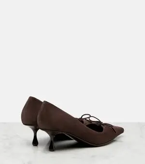 JIMMY CHOO Scarlett Suede Pointed Toe Pumps - Brown