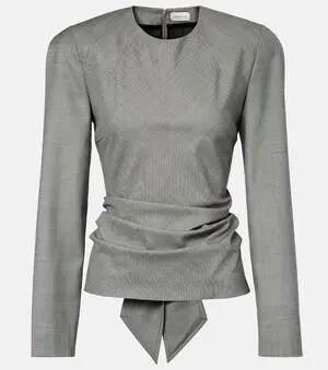 Magda Butrym Wool Blouse - Grey