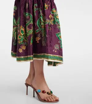 ALEMAIS Ruthie Floral Silk Shirt Dress - Purple
