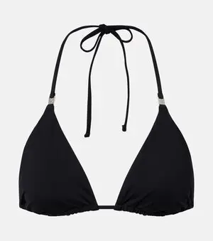 Tory Burch T Monogram Bikini Top - Black