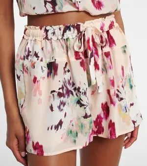 Ulla Johnson Aurielle Floral Silk Shorts
